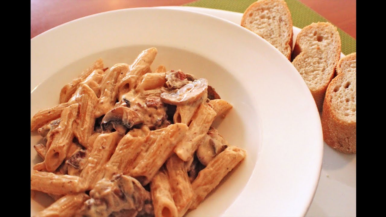 COMO HACER PASTA CON TOCINETA Y CHAMPIÑONES 🔴 - YouTube