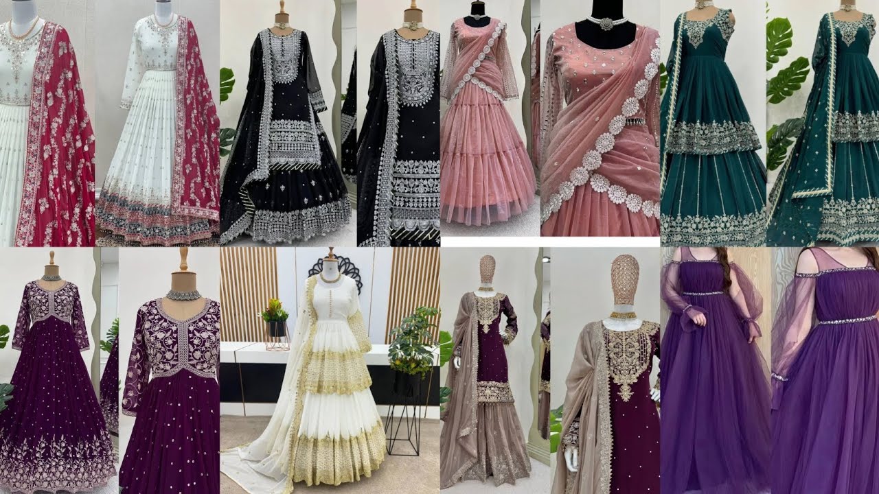 Beautiful dresses design 😍 Traditional style dresses, heavy suits for ...