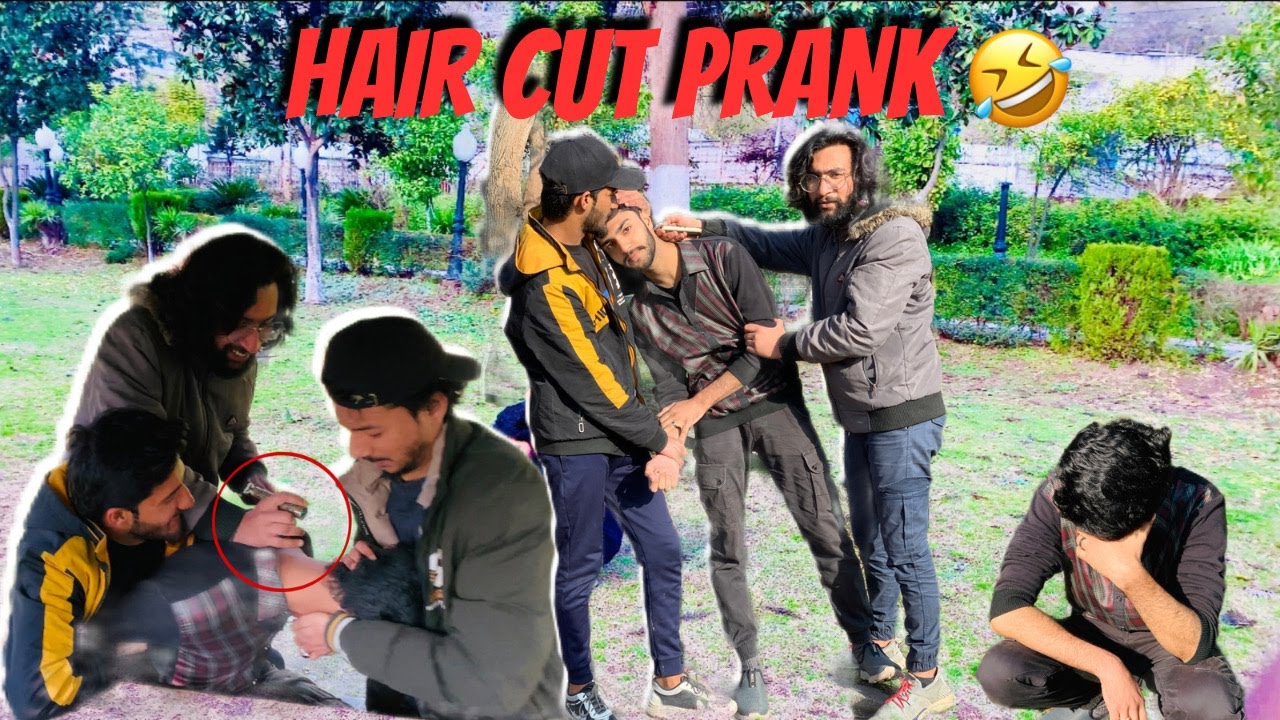 Hair cutting prank with friend 🤣 | fun fin | emotional prank 😢 - YouTube