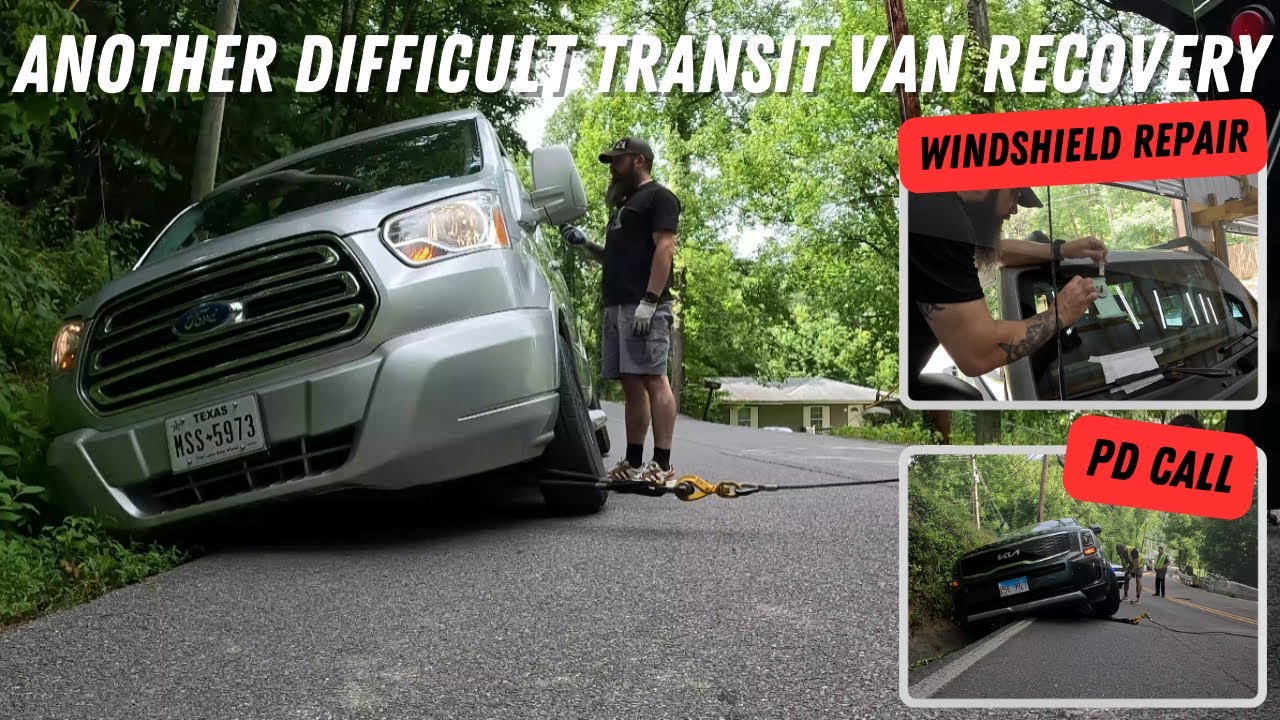 Bronco Windshield Repair, Difficult Transit Van Recovery & A PD Call ...