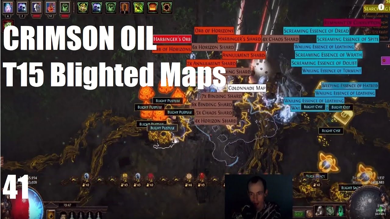 3x CRIMSON OIL ON T15 BLIGHTED MAPS [3.8] PATH OF EXILE - BLIGHT LEAGUE ...