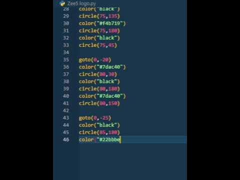 Zee5 Logo with Python🤯#coding #turtle #cse #python #btech #viral #shorts #yt #hacker #cs # ...