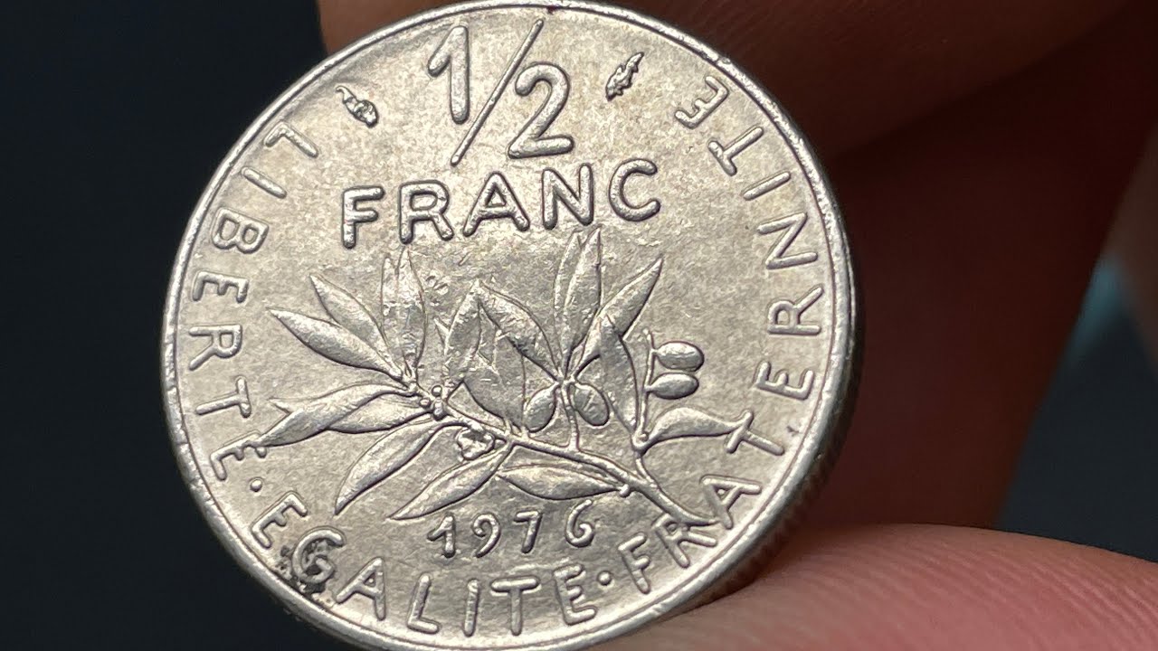 1976 France 1/2 Franc Coin • Values, Information, Mintage, History, and ...