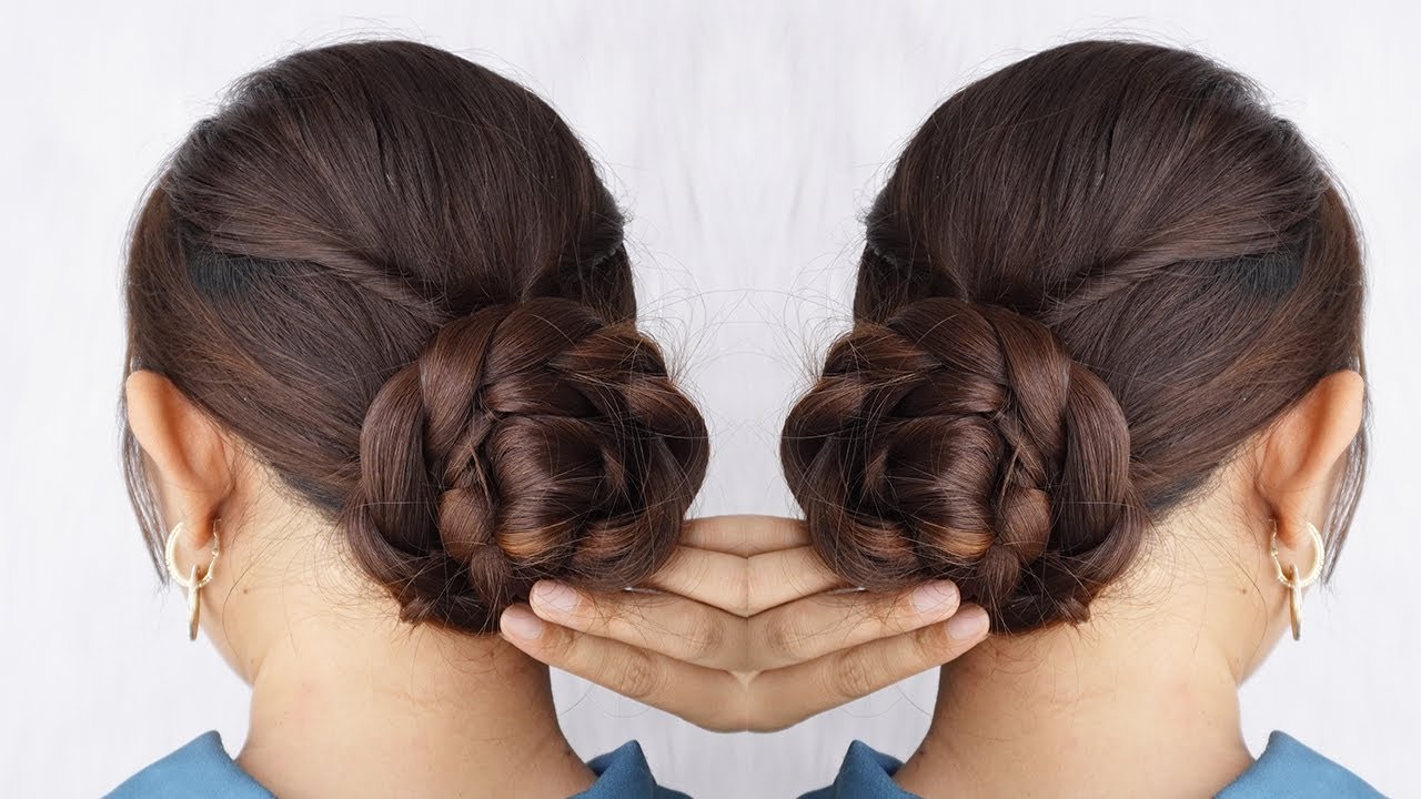 How to Make Simple Juda Bun Hairstyle Summer - Beautiful And Easy Bun ...