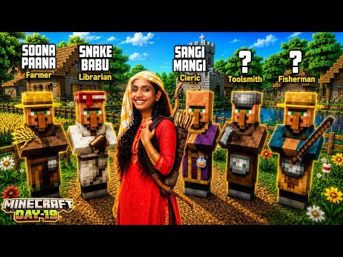 Minecraft Day 19 - Naming Ceremony For My Villagers Gone Wrong 🤣 !