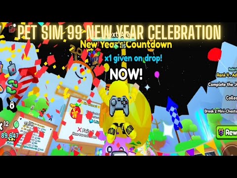 Roblox Pet Sim 99 New Year Celebration - YouTube