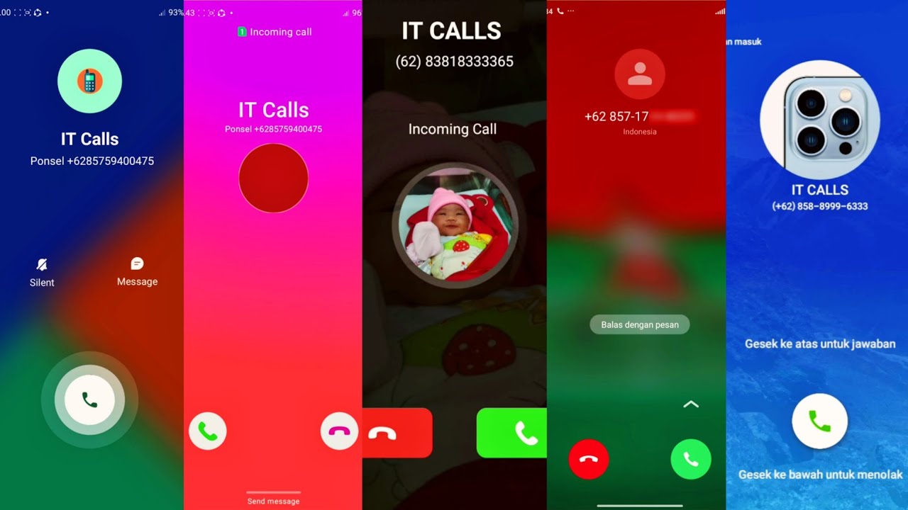 MEIZU/ SAMSUNG/ HTC M7/ XIAOMI/ SONY XZ3 incoming calls - YouTube
