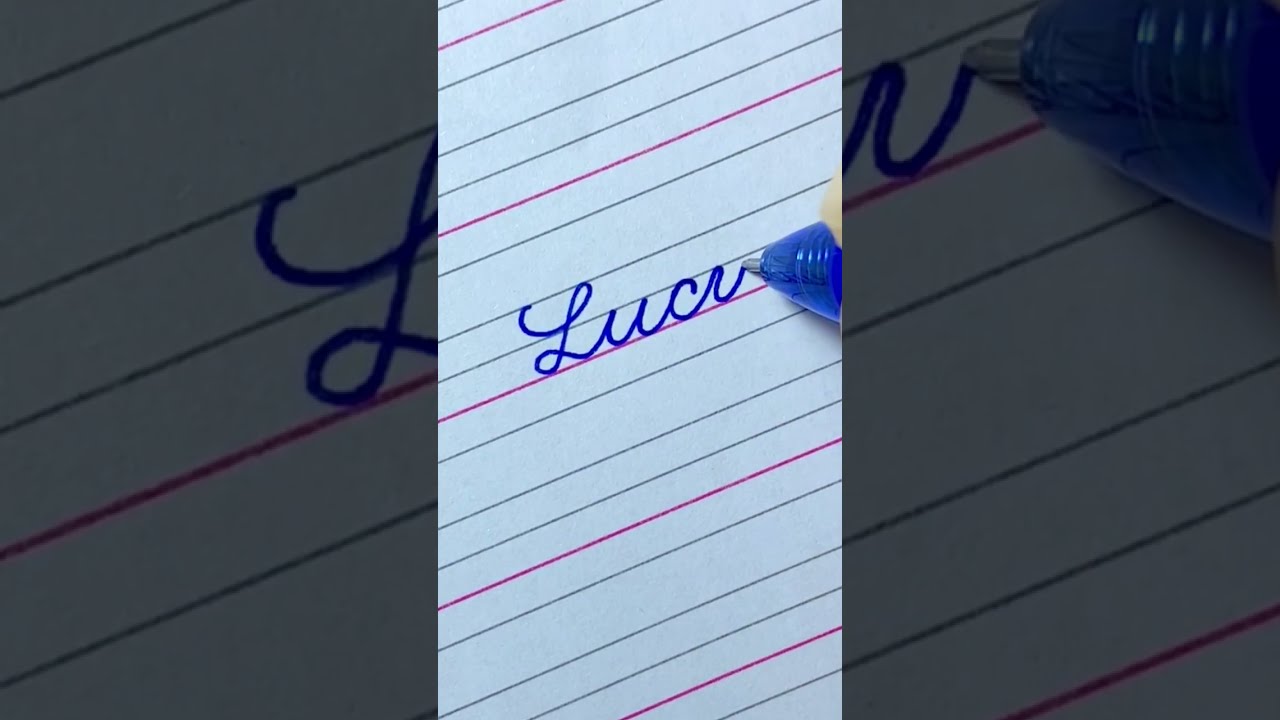How to write “Lucy” in English Cursive writing | Handwriting ...