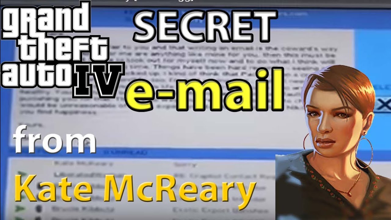 GTA IV SECRET email from Kate McReary [easter egg] | Email dari Kate ...