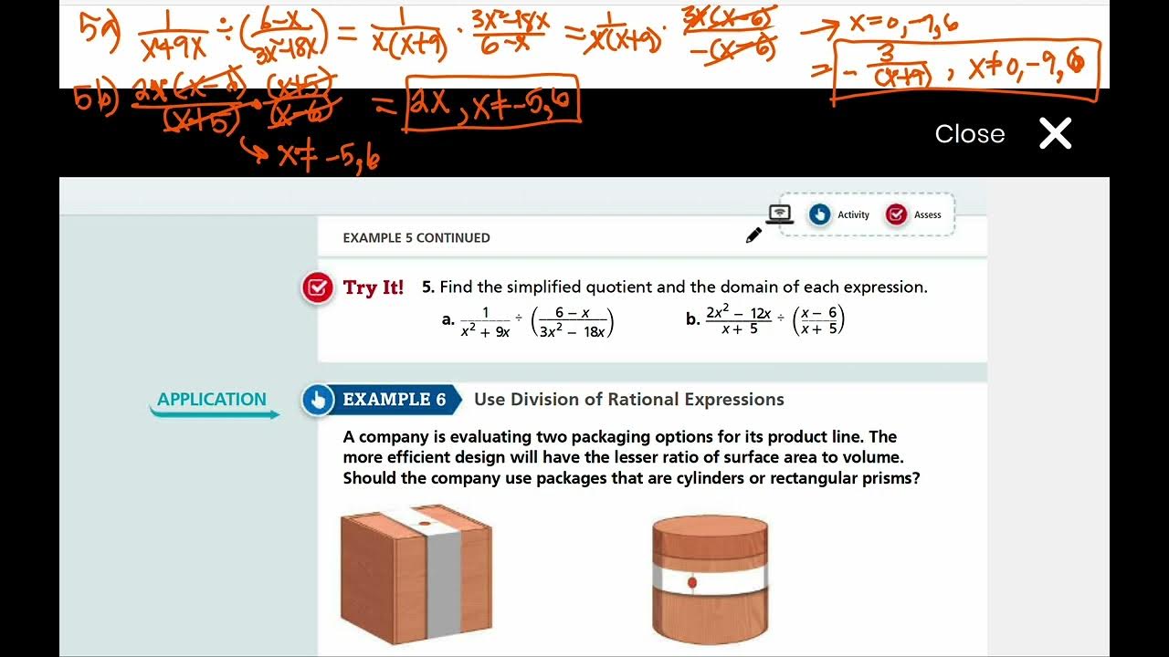EnVision Algebra 2 Lesson 4-3: Multiplying and Dividing Rational ...