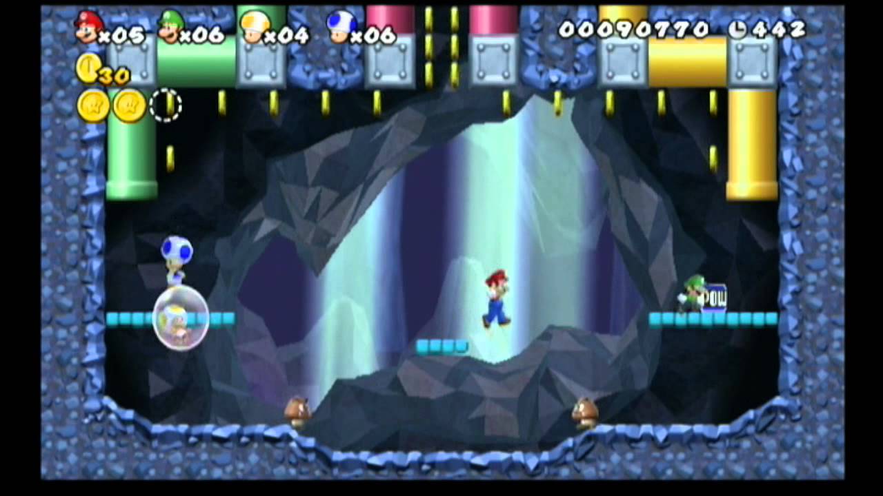 New Super Mario Bros World 1 Level 2 Star Coins - YouTube