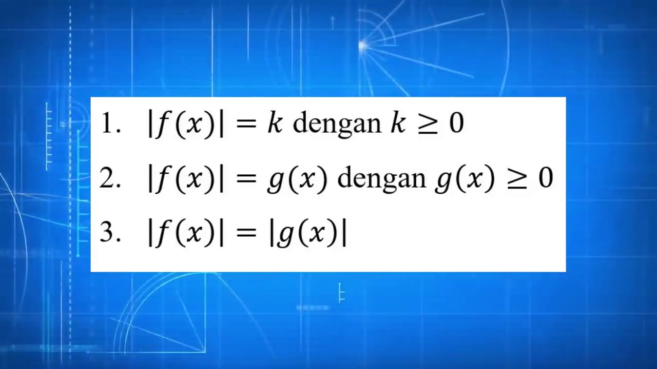 Pembelajaran Jarak Jauh Nilai Mutlak - YouTube