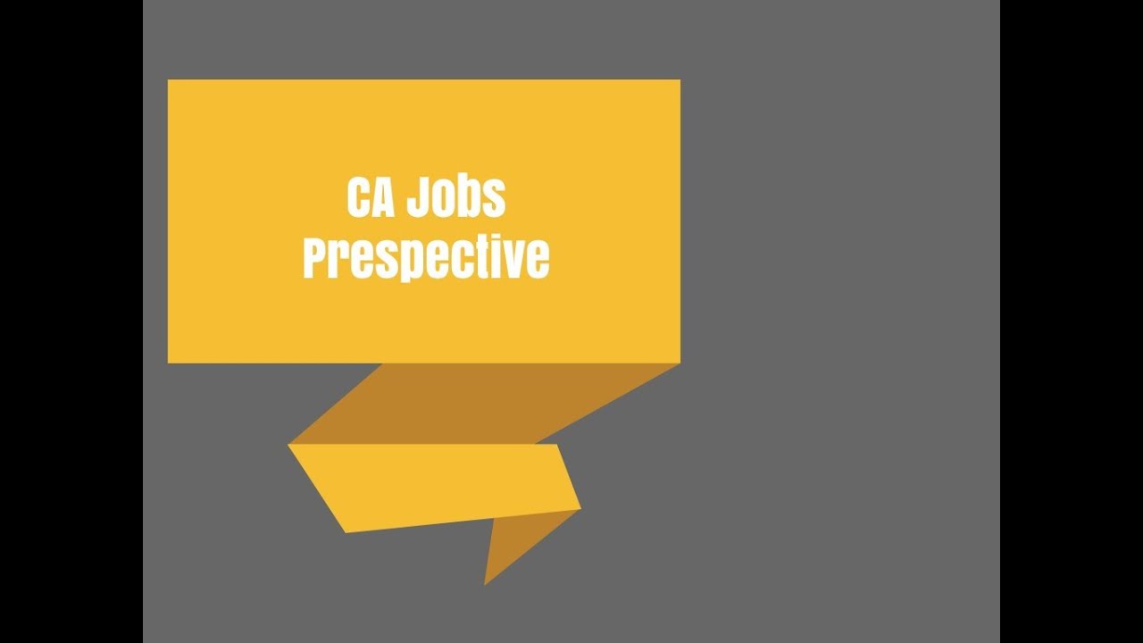 Where are CA Jobs ? - YouTube