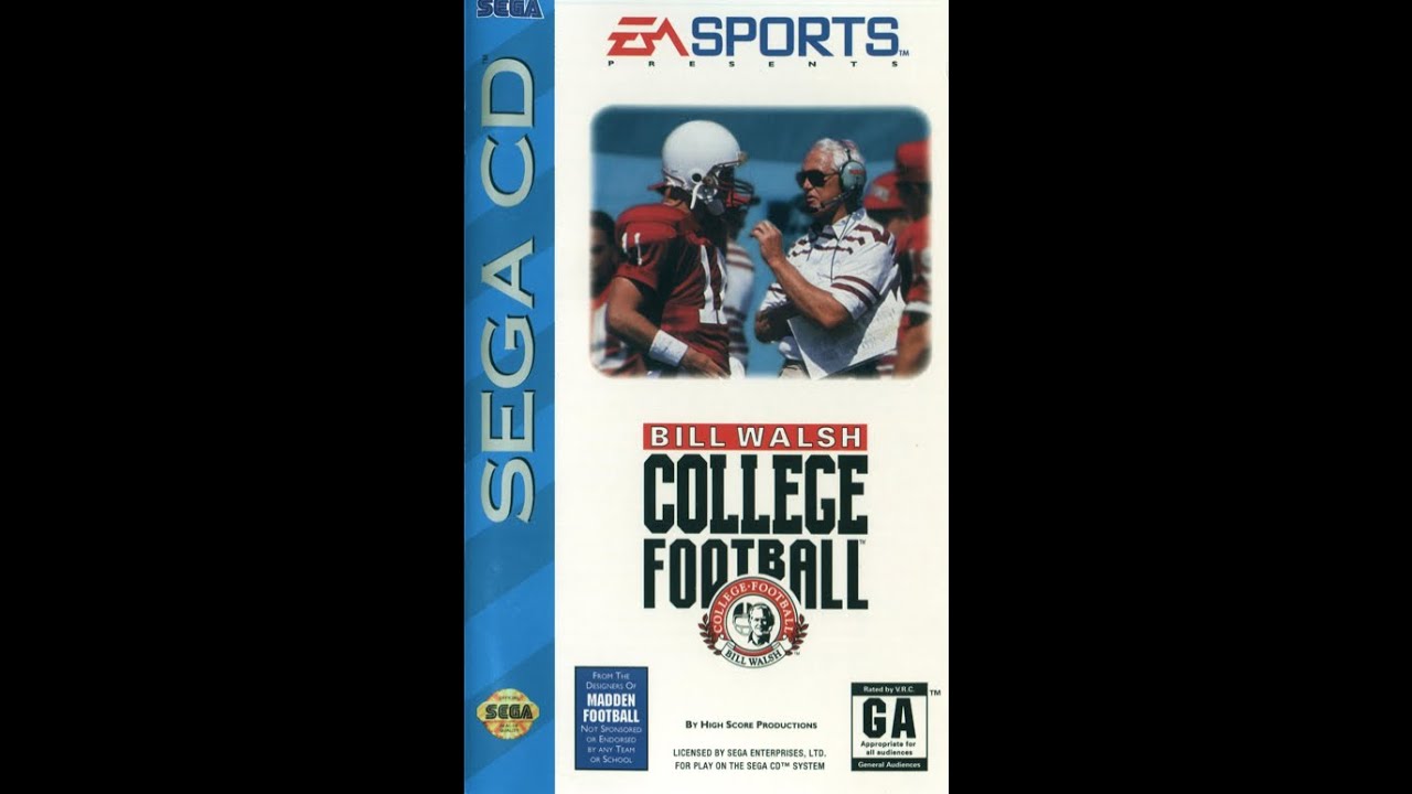 Bill Walsh College Football | Sega CD | HD - YouTube