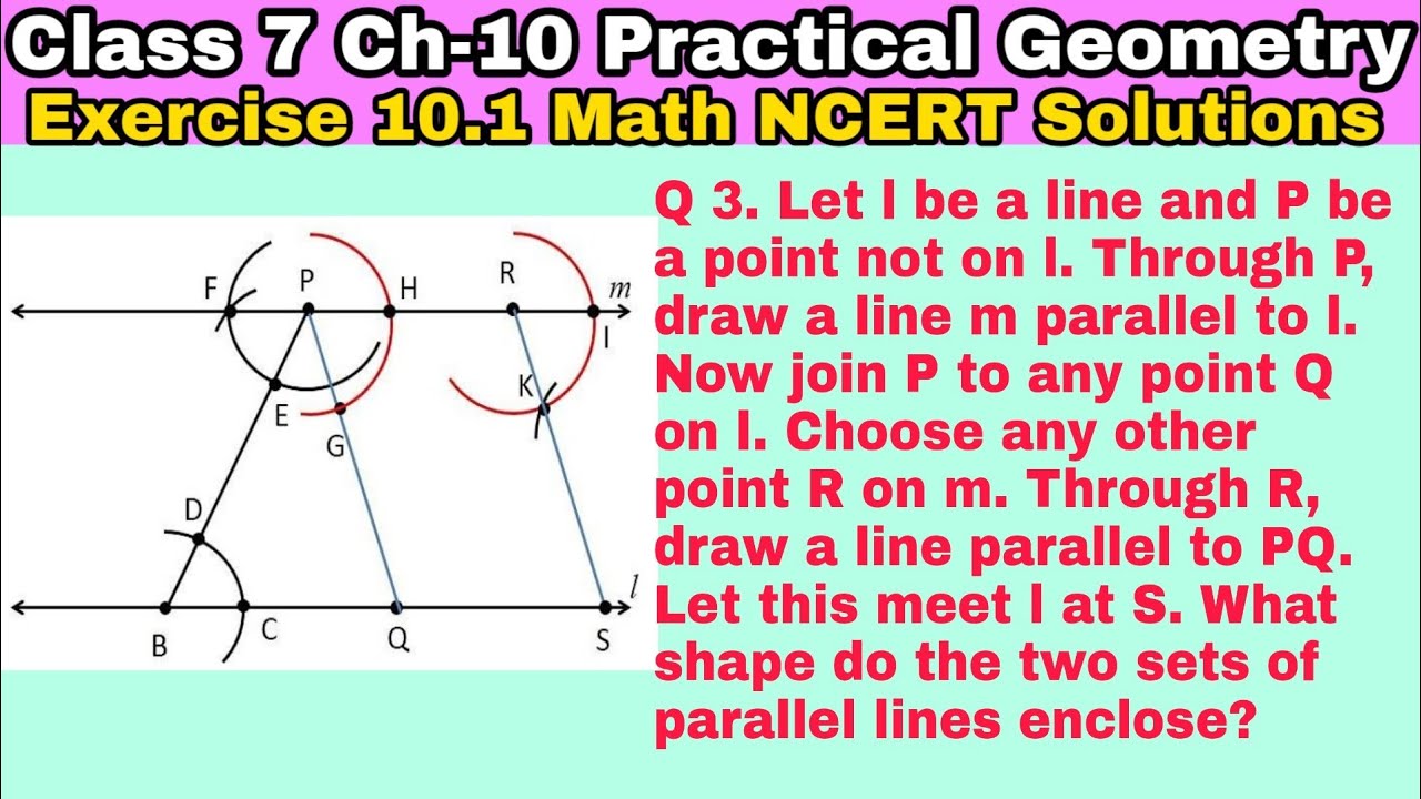 Class 7 Ex-10.1 Q 3 | Practical Geometry | Chapter 10 | Exercise 10.1 ...