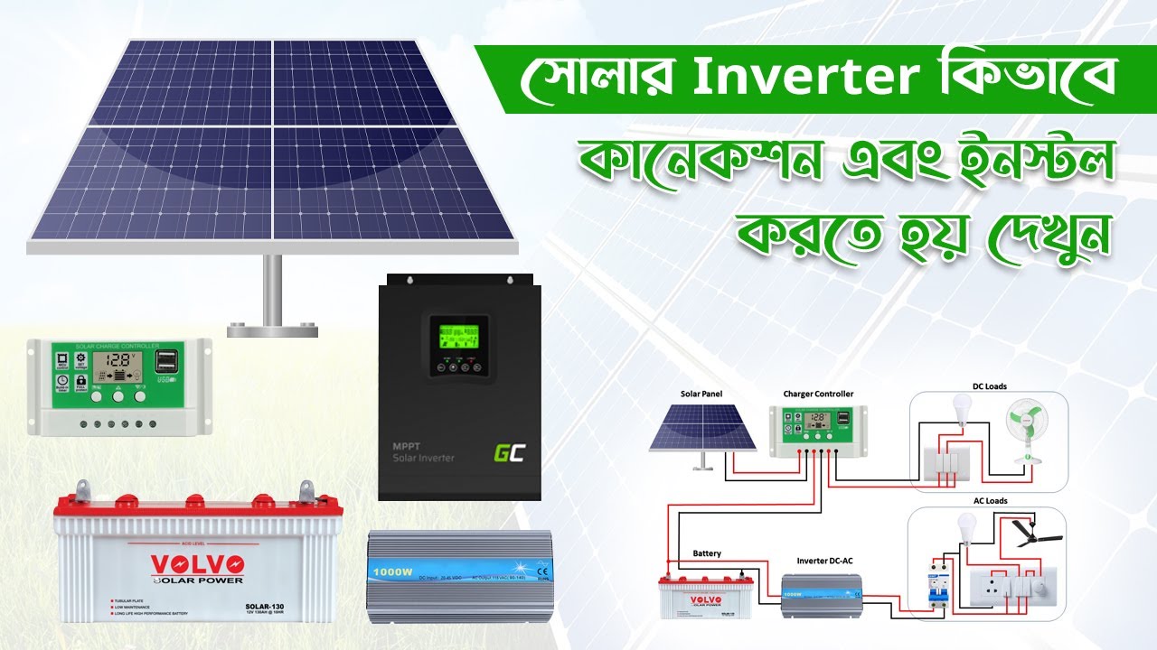 Solar Inverter Connection and Installation - YouTube