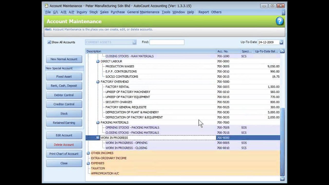 AutoCountVideo 20 - Manufacturing Account by AutoCount - YouTube