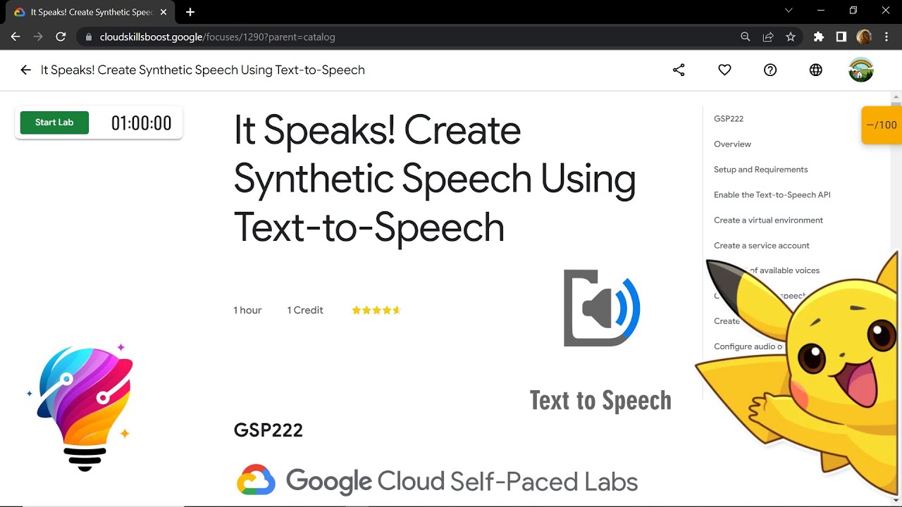 It Speaks! Create Synthetic Speech Using Text-to-Speech || [GSP222 ...