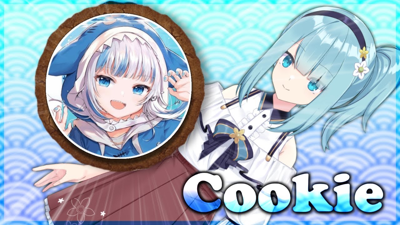 Drawing Hololive members but on COOKIES AtoZ / Gawr Gura #10【#VTuber # ...