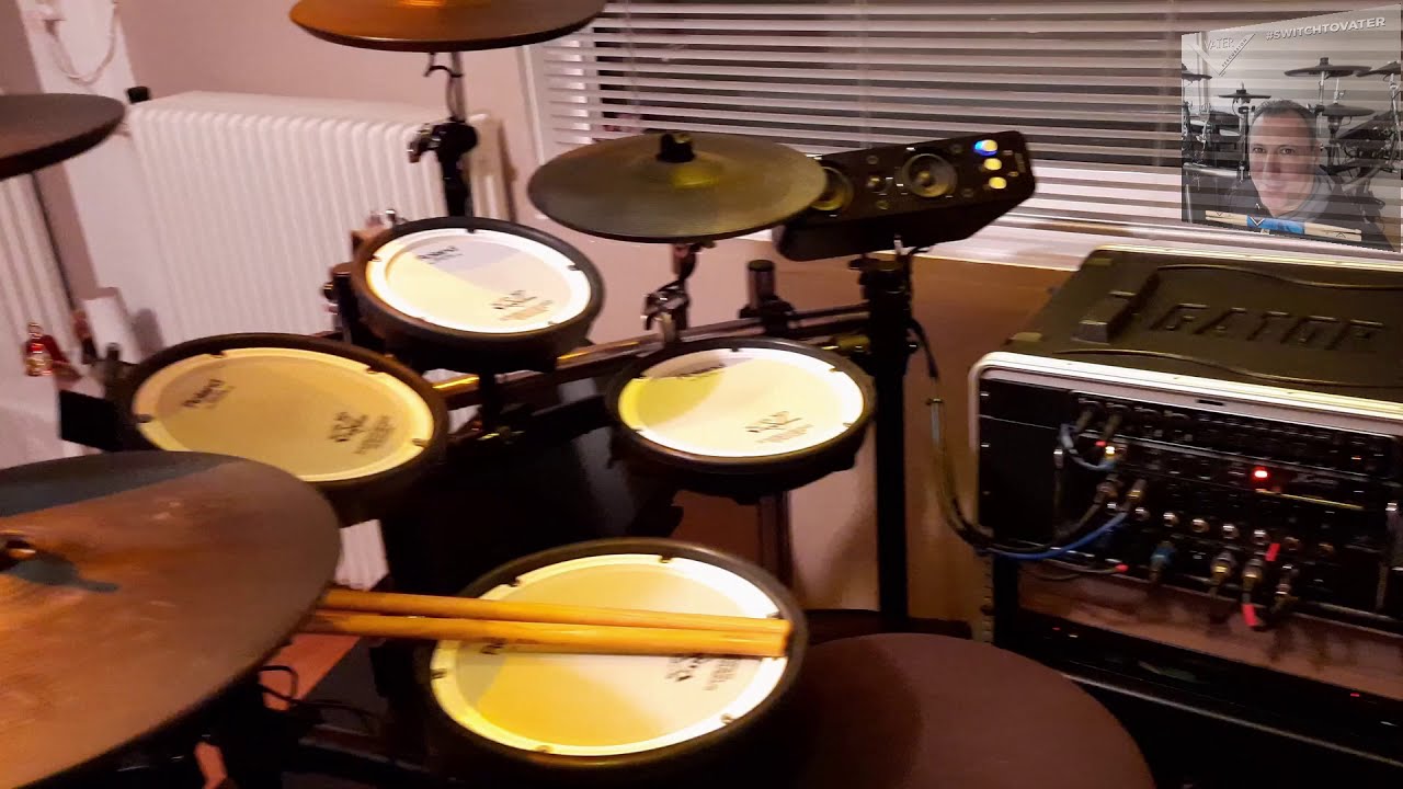 In ear monitor gear and electronic drums set up - YouTube