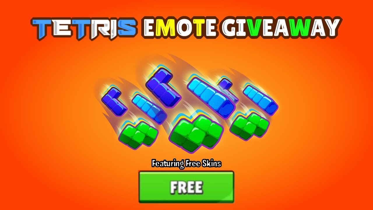 TETRIS EMOTE GIVEAWAY LBD UNLIMITED CODES INW & EU Stumble Guys Live BD ...