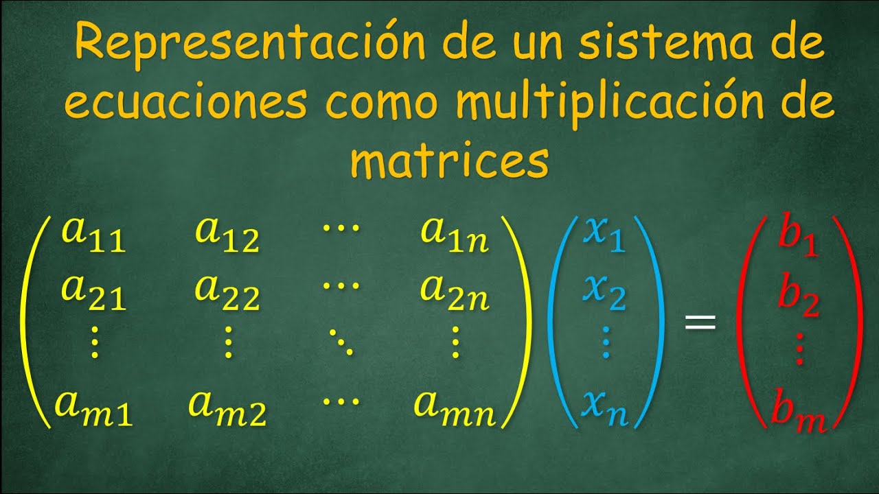 Representación de un sistema de ecuaciones lineales como una ...