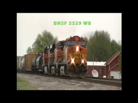 BNSF 5529 WB at Hardin, MO - YouTube