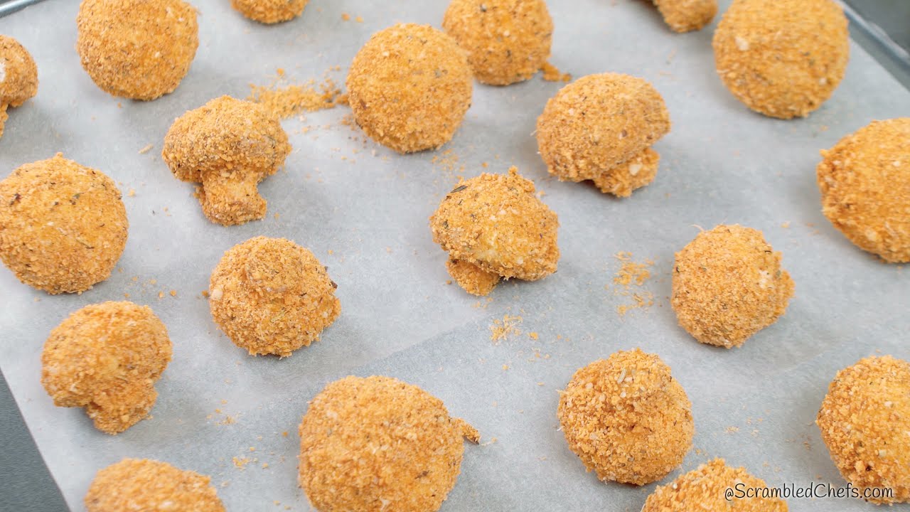 Crispy Baked Parmesan Mushrooms Appetizer Recipe - YouTube