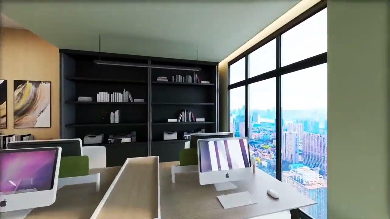 3D office space video - YouTube