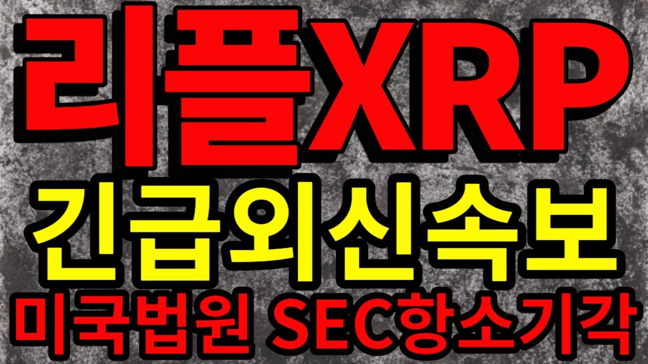 리플코인xrp 외신 미 법원 리플 판결에 대한 Sec 항소 신청 기각 대폭등시작전조 한번에가는건 없습니다 반드시 수익실현후 눌림목에서 다시잡으셔야만합니다 Youtube