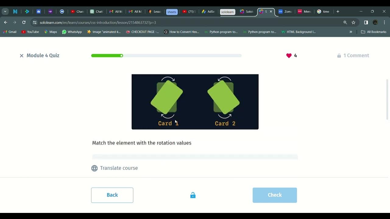 36 Module 4 Quiz Certificate Introduction To Css Sololearn Youtube