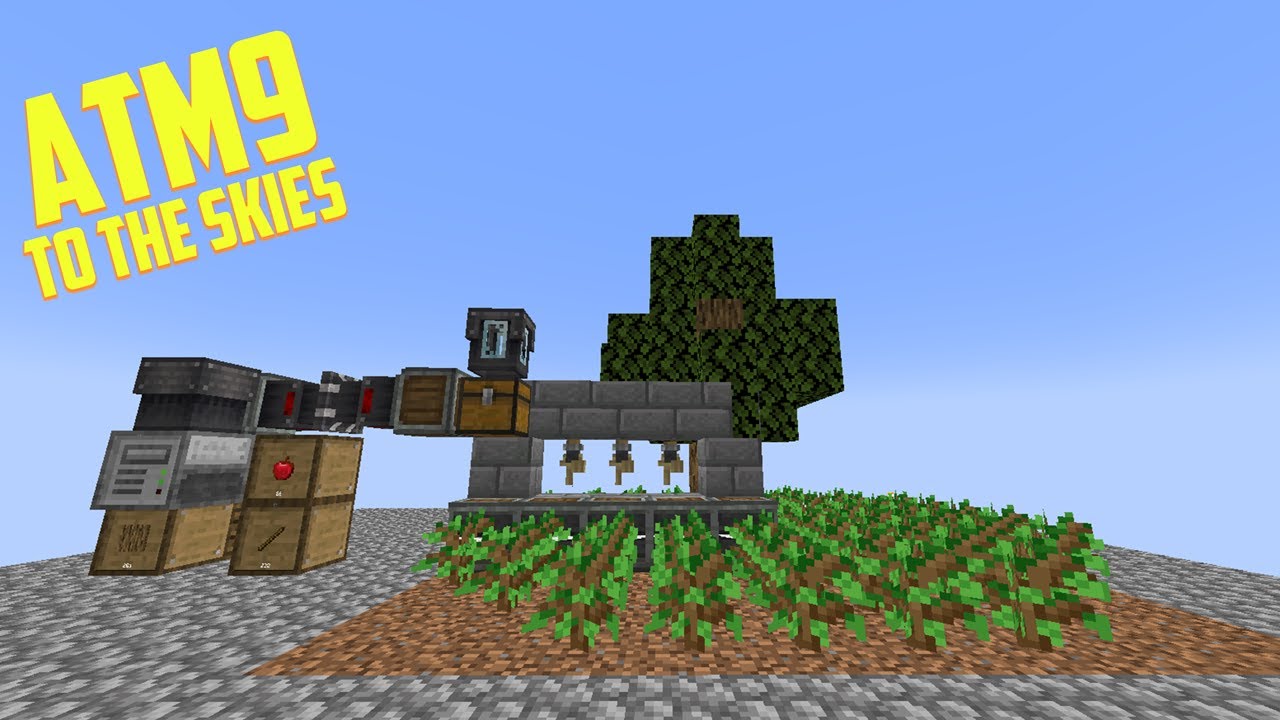 ATM9 To The Skies EP4 How To Build a tree Farm - YouTube