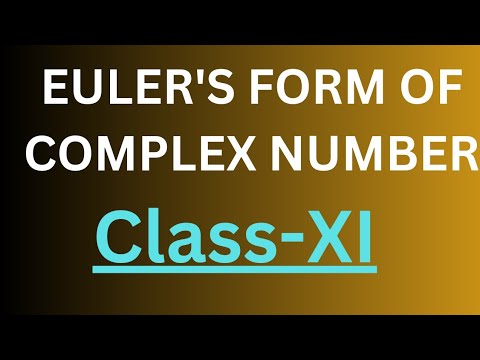 EULER'S FORM OF COMPLEX NUMBER - YouTube