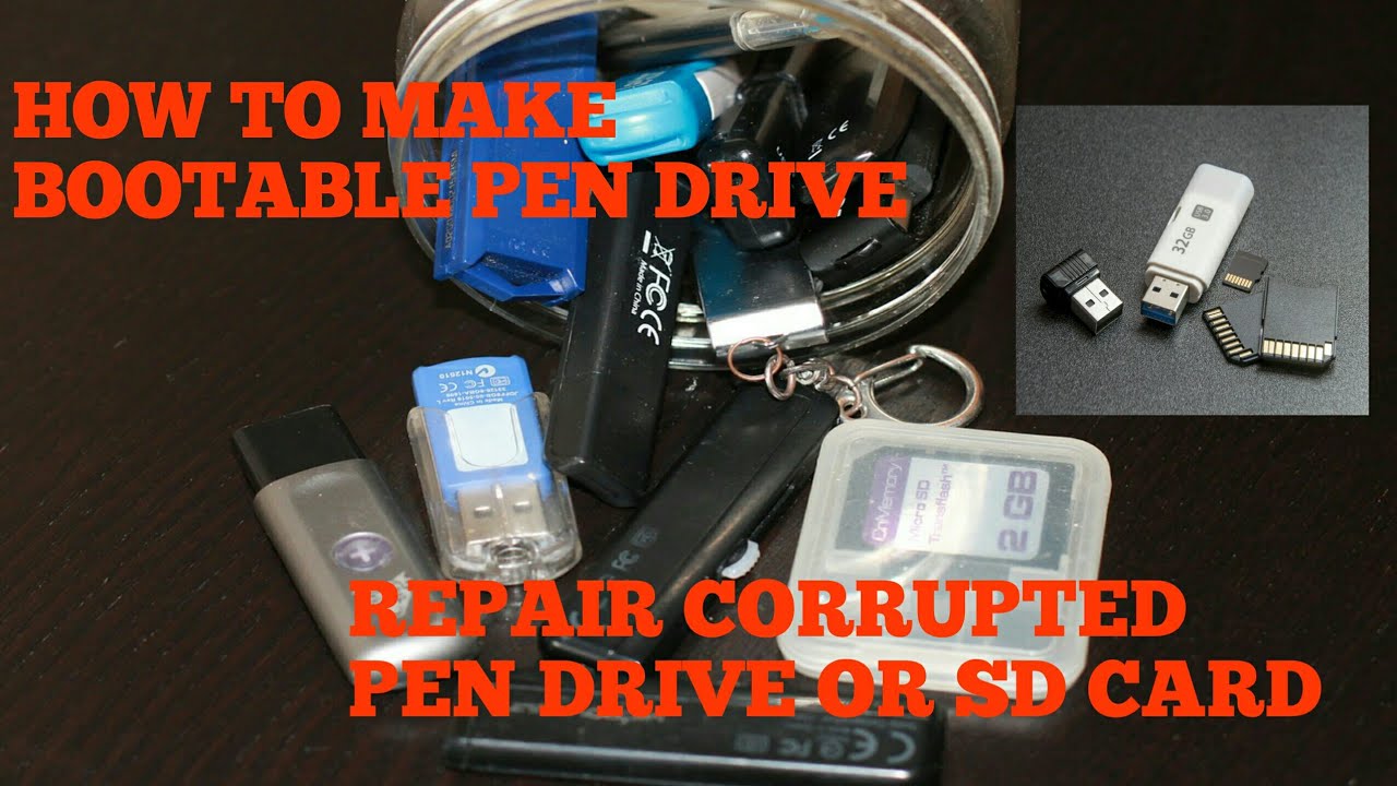 Repair corrupted pen drive or SD card - YouTube