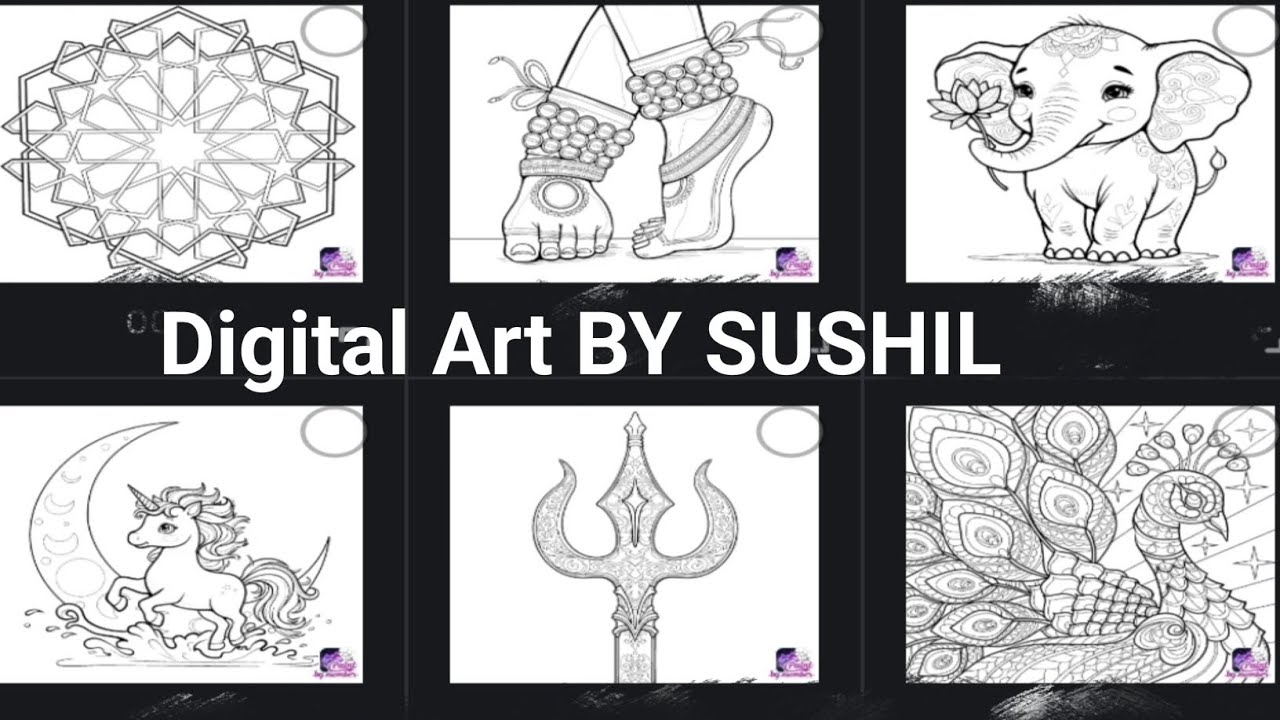 Digital Art 🎭🎨 mix arting #art #artist #drawing #easydrawing - YouTube