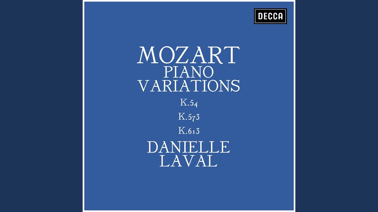 Mozart: 9 Variations on a Minuet by J.P. Duport in D, K.573 - 9 ...
