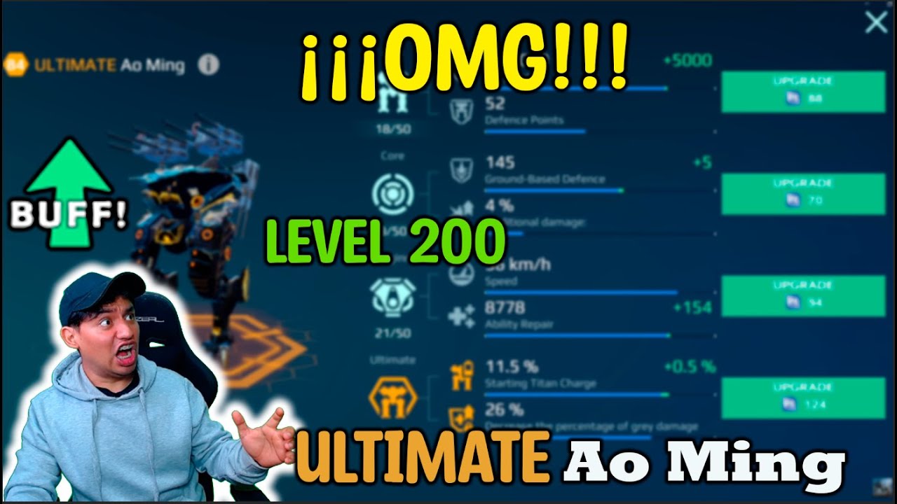 😱NUEVO TITAN NIVEL 200 ⬆️ - 🤖ULTIMATE 🐲AO MING 🐉 - 🀄️UPDATE 9.7 *WAR ...