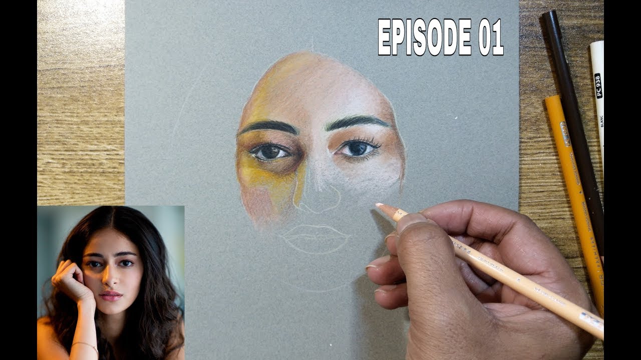 How to draw using prismacolor on toned Paper Episode 01 - YouTube
