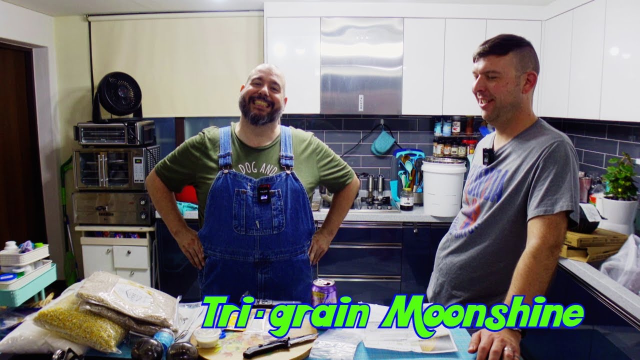 Moonshining in Korea! Tri-grain Moonshine Run & Flavoring - YouTube