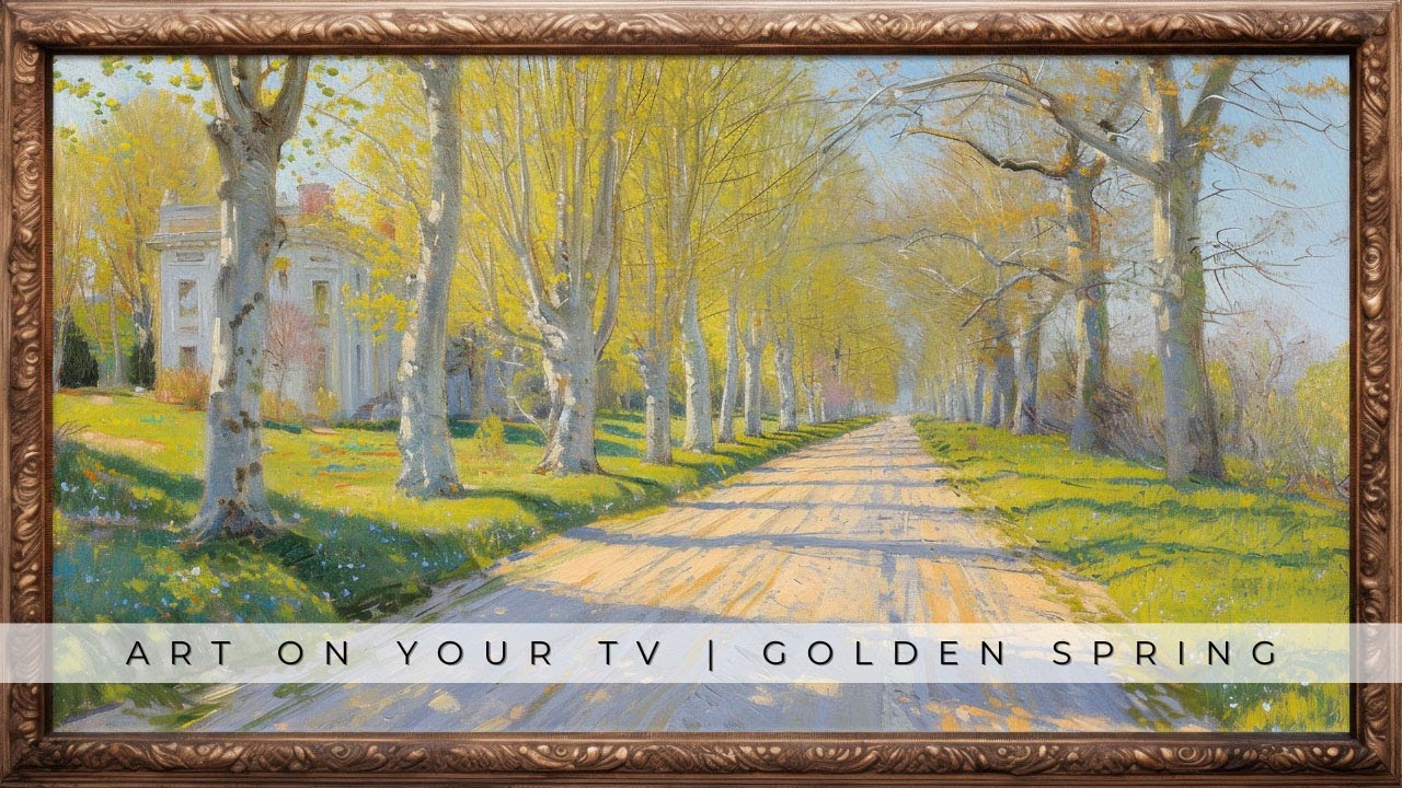 Golden Spring | Framed TV Art | Vintage Landscapes | Framed Painting ...