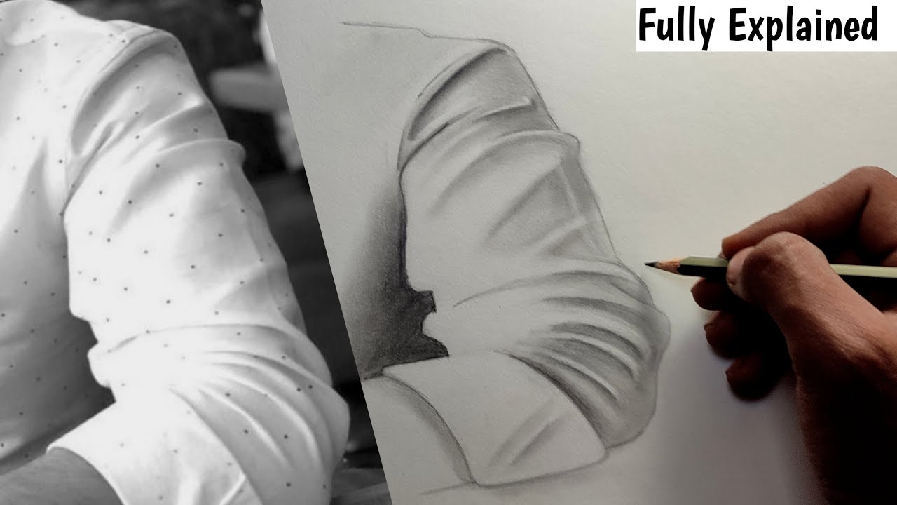 How to draw white shirt texture , Fully explained | Part 1 | - YouTube