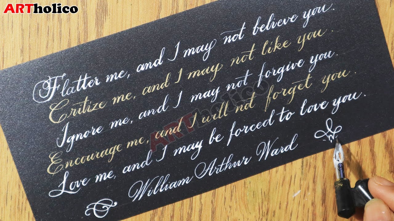 How to Writing Cursive Calligraphy for Beginners Practice - YouTube