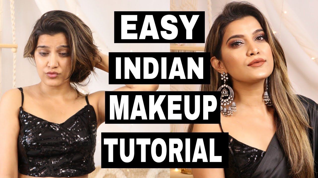 Saree MAKEUP & HAIRSTYLE | Indian Makeup Tutorial GLAM | Super Style ...