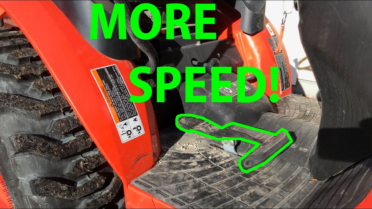 Increase Travel Speed On Kubota B2601 - YouTube