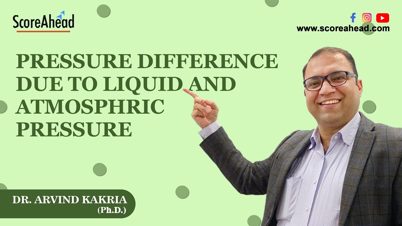 3 Pressure difference due to liquid and atm pressure - YouTube