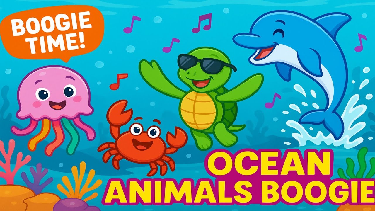 Ocean Animals Boogie | Dance with Ocean Animals | Kids Animated Song ...