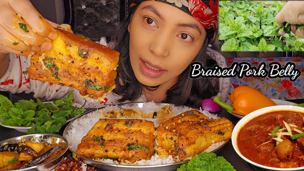 Fatty Pork Belly With Spicy Aloo Jeera/Nepali Mukbang Sungur ko Masu ...