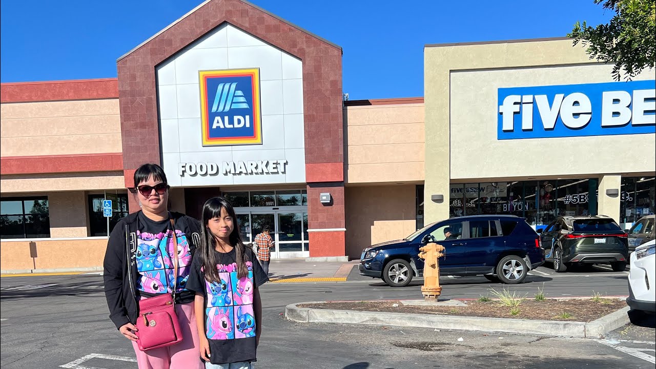 Cuối tuần đi ăn, đi chợ Aldi & Five Below cùng bé Đường bé Muối (JN853 ...