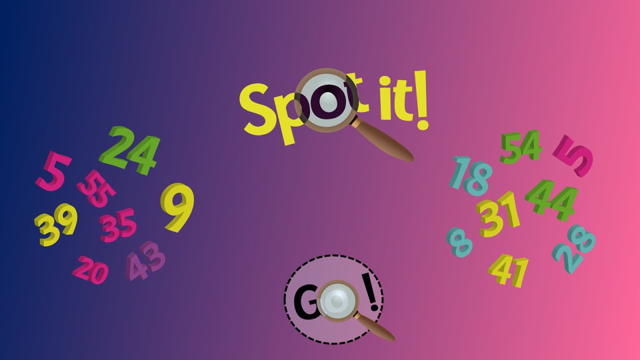Spot it NUMBERS Fun Interactive Powerpoint game, digital, virtual math ...