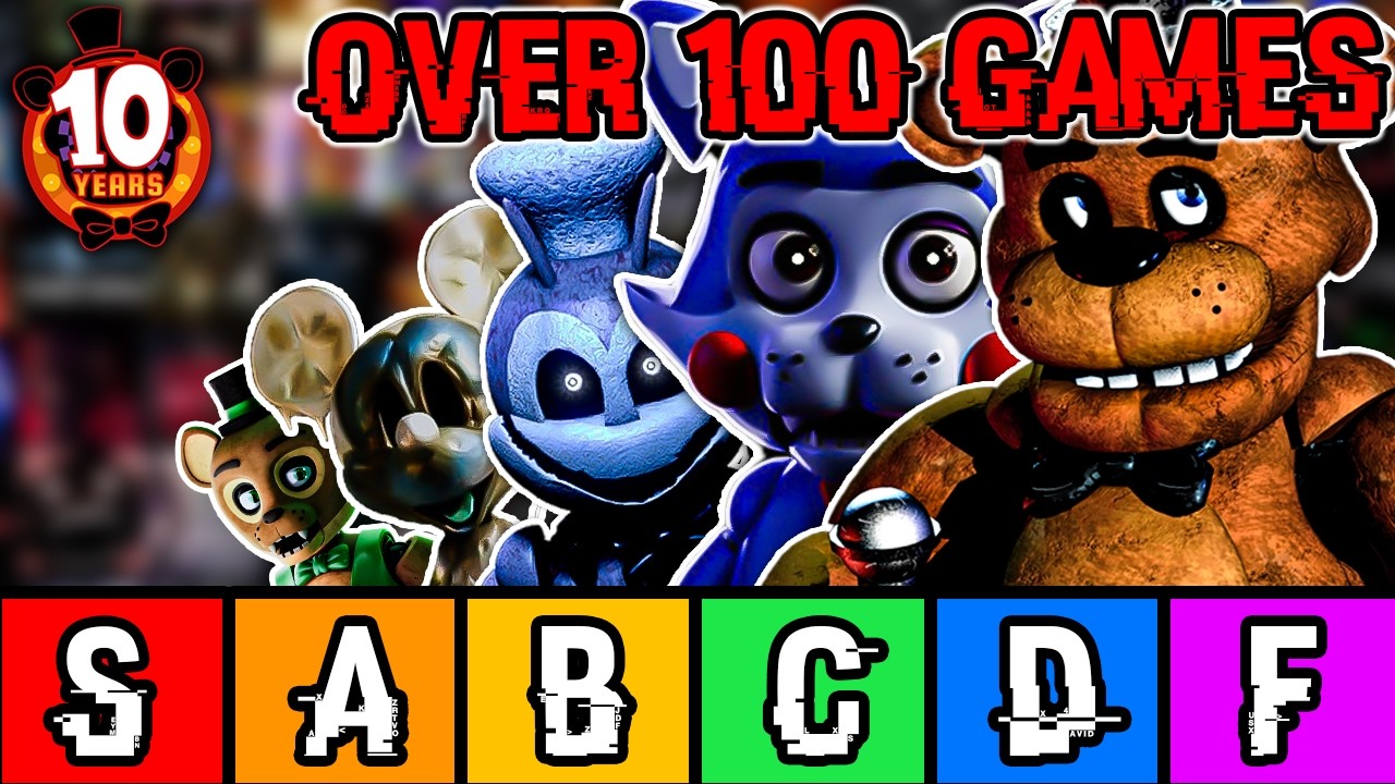 100+ FNAF GAMES RANKED [The Ultimate FNAF Tier List - Part 1] - YouTube